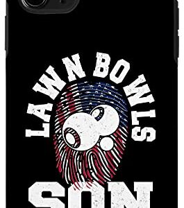 iPhone 11 Pro Max American Flag Fingerprint Patriotic Sports Lawn Bowls Son Case