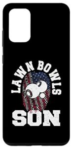 galaxy s20+ american flag fingerprint patriotic sports lawn bowls son case