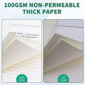 Lined Writing Note Pad To Do List Notepad - 5.6" x 8.5" Notebook (50-Sheet), Micro Perforated Writing Pad, Small 3" x 4" Sticky Notes with 50 Pages(4 pks) for Planners, Notes Taking, Work Organization