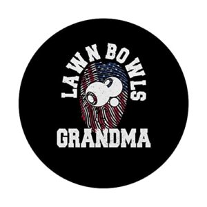 American Flag Fingerprint Patriotic Lawn Bowls Grandma PopSockets Swappable PopGrip