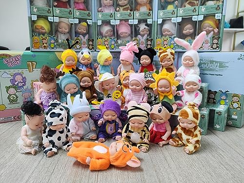 NILISWIEST Mini Baby Barbie Dolls, 6psc Babies Sleep Doll Toys Gift Box for Kids 3+(Style A)