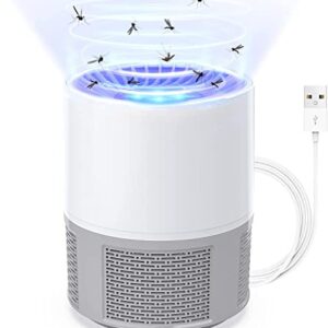 Bug Zapper, Electric Mosquito & Fly Zappers/Killer - Insect Attractant Trap Powerful Bug Zapper Light, Hangable Mosquito Lamp for Home, Indoor, Outdoor, Patio (White)