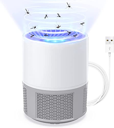 Bug Zapper, Electric Mosquito & Fly Zappers/Killer - Insect Attractant Trap Powerful Bug Zapper Light, Hangable Mosquito Lamp for Home, Indoor, Outdoor, Patio (White)