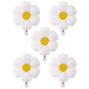 white daisy balloon - daisy baby shower, daisy bridal shower, white wedding, daisy balloon garland, two groovy, five is a vibe, groovy one decoration (daisy ballon)