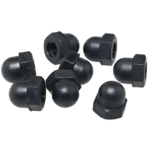 Hex Acorn Nut FMHXG 30PCS Black M4 Nylon Hexagon Decorative Cap Nuts for Mechanical Equipment Communication Equipment and Furniture Decoration, Hex Cap Nut