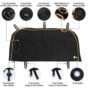 Bike Cover for Transport on Rack, 600D Oxford Heavy Duty Waterproof Bike Cover for 2 Bikes on Rear Bike Rack, Bicycle Cover for Transportation with Lock-Holes Storage Bag