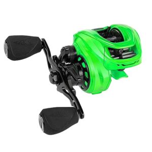 kastking zephyr baitcasting fishing reel, right handed, green