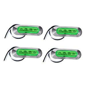 vicasky lights 4pcs boat truck side truck side marker indicator light signal turn signal truck green abs turning light truck side light