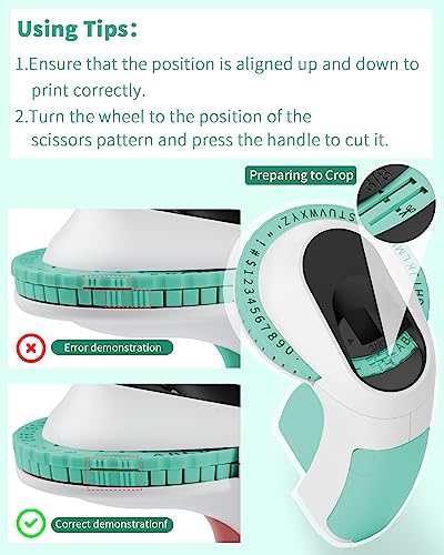 LabelCreate Embossing Label Maker Machine with Tapes, 3D Embosser Protable Handheld Label Machine, E975 Embosser Label Maker with 6 Rolls Embossing Label Tapes -Green