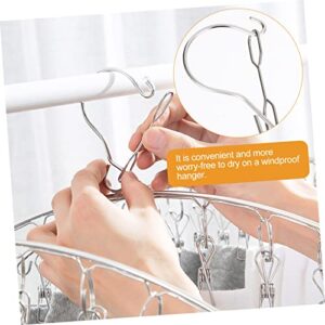 CAXUSD Multi Clip Drying Rack Foldable Drying Rack Folding Drying Rack Metal s Hooks 2pcs Laundry Drying Rack Closet Storage Organizer Stainless Steel Drip Hanger Socks Clips Socks Rack