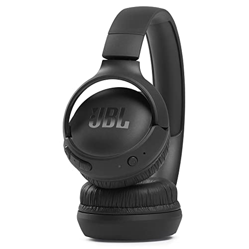 JBL Tune 570BT On-Ear Wireless Bluetooth Headphones with Pure Bass Stereo Sound, Includes Cleaning Cloth - Black(JBLT570BTBLKAM-CC)