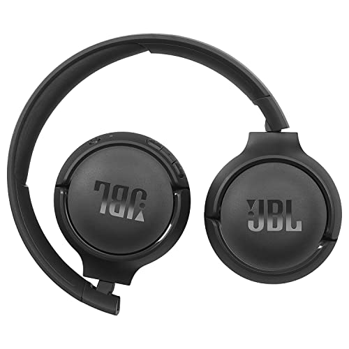 JBL Tune 570BT On-Ear Wireless Bluetooth Headphones with Pure Bass Stereo Sound, Includes Cleaning Cloth - Black(JBLT570BTBLKAM-CC)