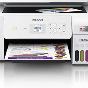 Epson EcoTank ET-2803 Wireless All-in-One Printer/Copier/Scanner, Cartridge-Free Supertank, Mobile & Voice-Activated Printing, XPI USB Printer Cable