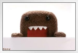 556562 domo peeking plush funny cute white wood picture decor wall 24x18 print poster