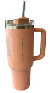 stanleyxstarbucks exclusive stainless steel tumbler | 40 oz peach/pink