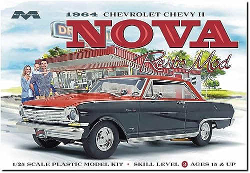 Moebius Models 2321 1964 Chevy II Nova Resto Mod Model Kit