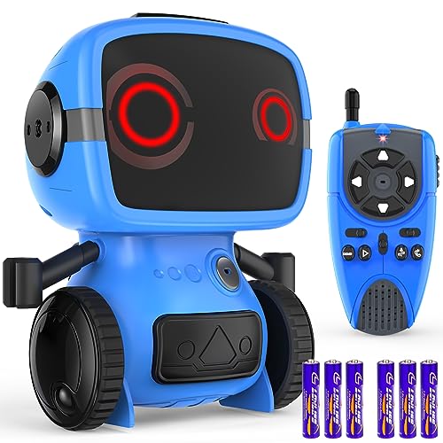 Dandist Robot Toys for Boys & Girls, Remote Control Robot for Kids, Auto-Demonstration, Talkie, and Programming Functions, Flexible Arms, Dance, Music, Big Eyes Toys for Boys 4-6 8-12