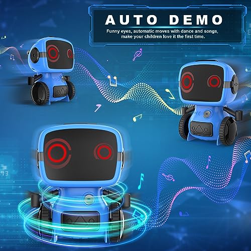 Dandist Robot Toys for Boys & Girls, Remote Control Robot for Kids, Auto-Demonstration, Talkie, and Programming Functions, Flexible Arms, Dance, Music, Big Eyes Toys for Boys 4-6 8-12