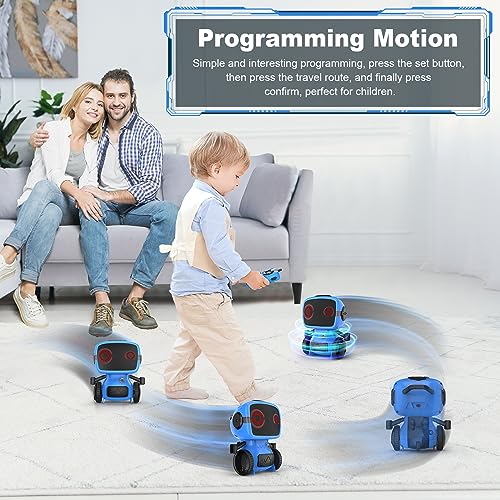 Dandist Robot Toys for Boys & Girls, Remote Control Robot for Kids, Auto-Demonstration, Talkie, and Programming Functions, Flexible Arms, Dance, Music, Big Eyes Toys for Boys 4-6 8-12