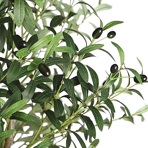 YOLEO 5FT Artificial Olive Tree Faux Tree with Lifelike Leaves Fake Plant for Living Room Bedroom Balcony Corner Office Decor