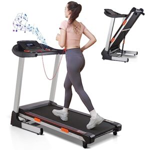 treadmill with incline folding treadmills for home 3.5hp treadmill for running and walking with 0-15% auto incline, bluetooth, led display, 300 lbs capacity jogging running exercise machine