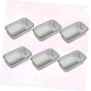 UPKOCH 6pcs Cake Kit Aluminum Cake Pans Banana Suit Loaf Tin Pan Loaf Pans Nonstick Loaf Pan Kitchen Supplies Household Baking Plate Non Stick Pan Toast Set Silver Big Bread French