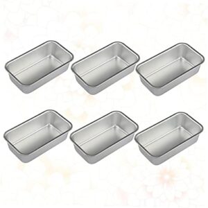 UPKOCH 6pcs Cake Kit Aluminum Cake Pans Banana Suit Loaf Tin Pan Loaf Pans Nonstick Loaf Pan Kitchen Supplies Household Baking Plate Non Stick Pan Toast Set Silver Big Bread French