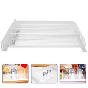 Pusher Tray Rack 3pcs Drink Organizer for Fridge Soda Can Organizer Refrigerator- Drinking Showcase Pushers Tray Rack for Supermarket 30cm