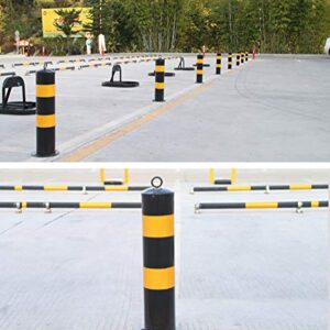 Driveway Bollards Features Reflective Tape,Car Park Driveway Guard Saver,Space Saver,Easy Installation Private Car Parking Space Lock