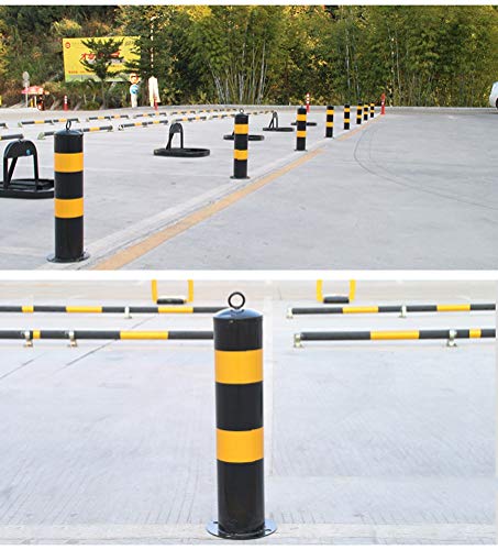 Driveway Bollards Features Reflective Tape,Car Park Driveway Guard Saver,Space Saver,Easy Installation Private Car Parking Space Lock