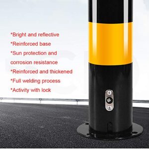 Car Parking Space Lock Bollard Yellow & Black,for Parking Spaces and Driveways/As Shown/H50cm