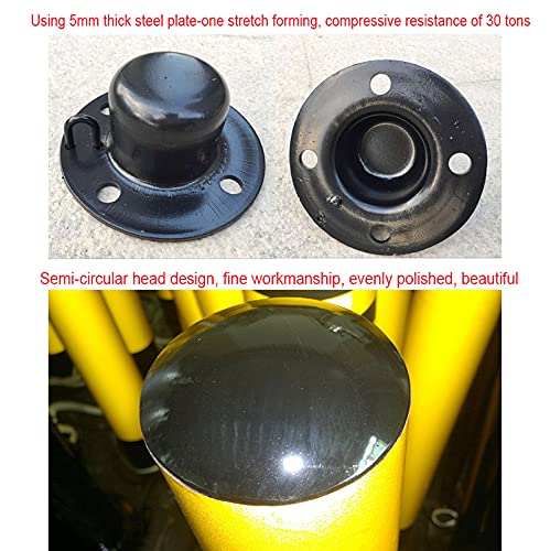 2pcs Security Bollard with Removable Base,Durable Metal Car Parking Space Lock Bollard 50cm Protects Your Parking Space