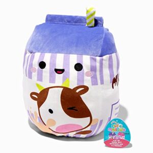 Claire's Exclusive Squishmallow 12 Inch FlipAMallow with Strawberry Milk and Blue Carton with Cow Stuffed Animal Toy