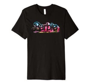 barbie the movie: barbie logo fill premium t-shirt