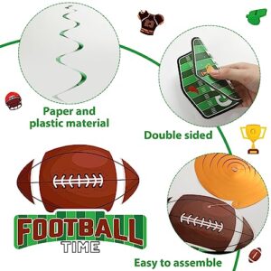 48pcs Football Hanging Swirls Decorations Football Birthday Party Streamers Wall Ceiling Hanging Spirals Sports Party Decors Supplies