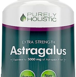 Astragalus Capsules 5,000 mg - 250 Capsules, 8+ Month Supply - Superior Strength Astragalus Root Extract 20:1 - Non GMO, Vegetarian & Vegan Friendly - Supports the Immune System & Cardiovascular