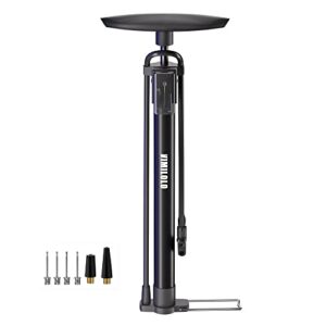 vimilolo bike floor pump,portable ball pump inflator bicycle floor pump with both presta and schrader bicycle pump valves bike pumps-160psi max