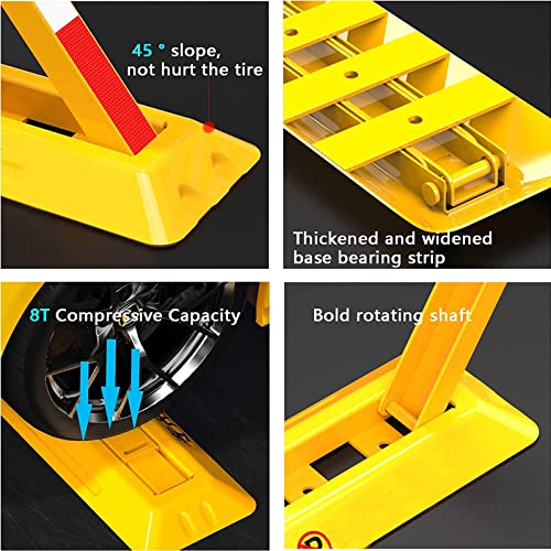 SKIHOT Car Park Driveway Guard Saverremovable Parking Locks Folding Parking Barrier Steel Car Parking Space Lock with Key,Waterproof,Easy Installation,60cm