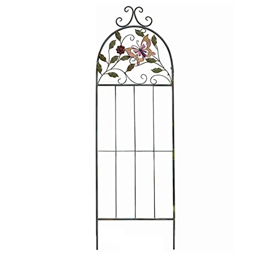 HZSCL Beautiful Retro Style Metal Fence Trellis, Garden Trellises for Climbing Plants, 53 Inch Tall, Gardening Vines Plant Support for Flower Rose Climbing