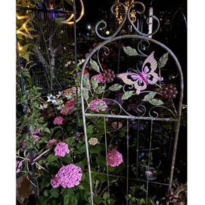 HZSCL Beautiful Retro Style Metal Fence Trellis, Garden Trellises for Climbing Plants, 53 Inch Tall, Gardening Vines Plant Support for Flower Rose Climbing