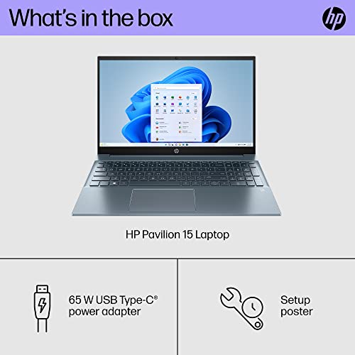 HP Pavilion 15.6" FHD Touchscreen Laptop, Intel 13th Gen Core i7-1355U Processor, GeForce MX550 Graphics, Wi-Fi 6, Backlit Keyboard, HDMI, Webcam, Windows 11 Home, Blue (32GB RAM | 1TB SSD)