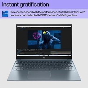 HP Pavilion 15.6" FHD Touchscreen Laptop, Intel 13th Gen Core i7-1355U Processor, GeForce MX550 Graphics, Wi-Fi 6, Backlit Keyboard, HDMI, Webcam, Windows 11 Home, Blue (32GB RAM | 1TB SSD)