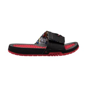 nike men's jordan hydro 8 retro slides, black/red/white/maize, 9