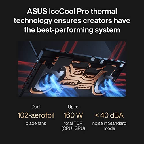 ASUS 2023 ProArt StudioBook 16 OLED Laptop, 16” 3.2K OLED Touch Display, Intel Core i9-13980HX CPU, Nvidia GeForce RTX 4060 GPU, 16GB DDR5 RAM, 1TB SSD, Windows 11 Home, H7604JV-PS94T, Mineral Black