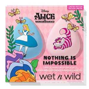 wet n wild nothing is impossible 2-piece makeup sponge set alice in wonderland collection