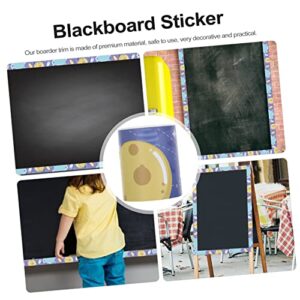 1 PC Chalkboard Border Paper Christmas Stickers Black and White Decor Alphabet Stickers Poster Board Borders Bulletin Border Straight Trimmer Chalkboard Boarder Trim Campus Sticker