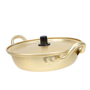 pan with lid 1pc korean ramen pot metal cooking utensils korean pots for cooking korean yellow aluminum pot stock pot with lid butter melting pot aluminum noodle pot soup pot