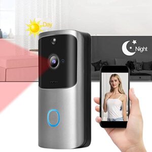 Hapivida Ring Video Doorbell, Waterproof 720P Wireless WiFi Video Doorbell Camera Smart Motion Detector Audio and Speaker Night Vision Security Camera(Battery is not Included)