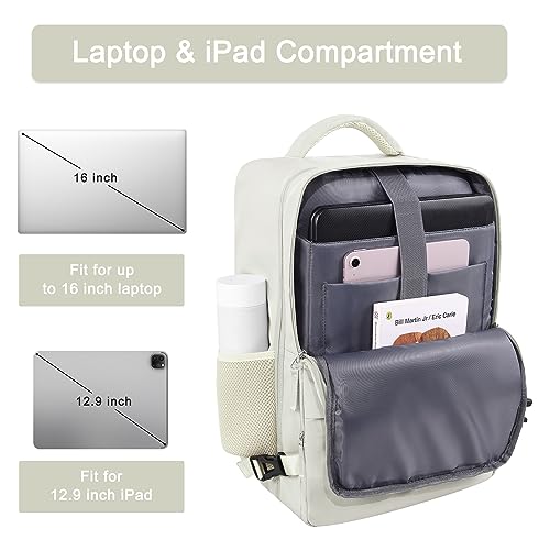 Hanples Large Travel Laptop Backpack for Men Women, Carry On Backpack, Hiking Backpack, Waterproof Durable Business Backpack with USB Charging Port, College Computer Bag, Fits 16 Inch Laptop