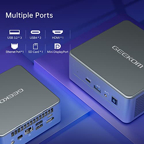 GEEKOM Mini PC Mini IT11,Intel Core i7-11390H Mini Computers (8 Threads, Up to 5.0 GHz),32GB DDR4/2TB M.2 SSD Windows 11 Pro NUC11 Desktop Computer,Support 8K UHD/WiFi 6/Bluetooth 5.2/USB4.0